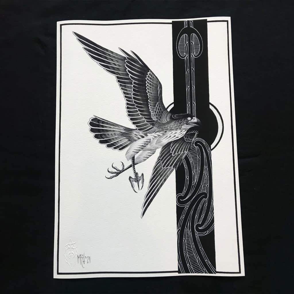 Kāhu Print | Winter Tattoo