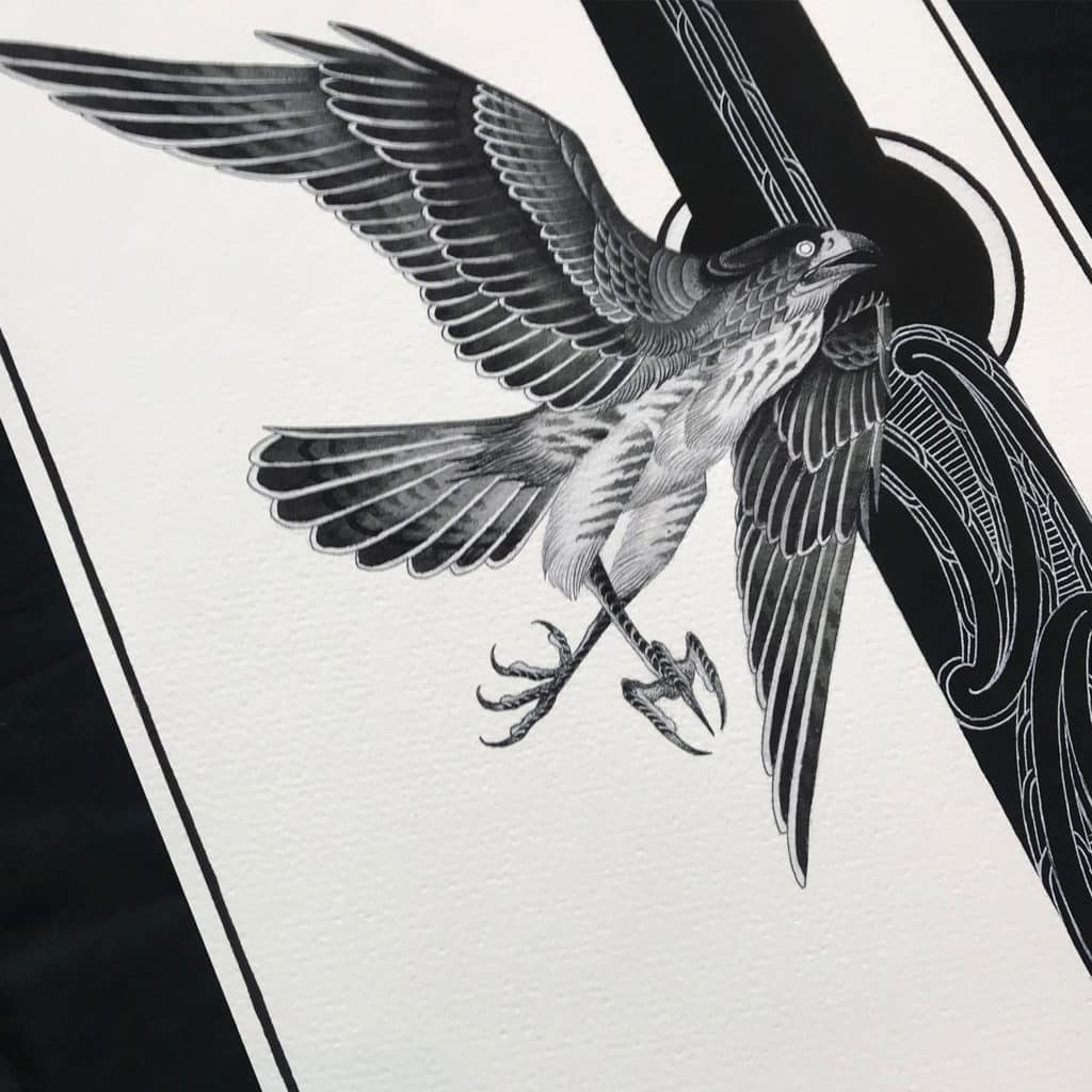 Kāhu Print | Winter Tattoo